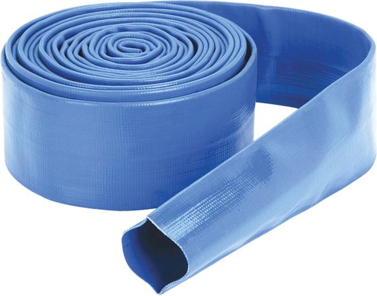 Platte Waterslang-brandweerslang-pompslang-2 inch blauw-pvc-oprolbaar ...