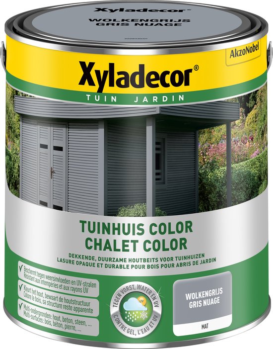 Xyladecor - Tuinhuis Color - Wolkengrijs - 2,5 L | bol