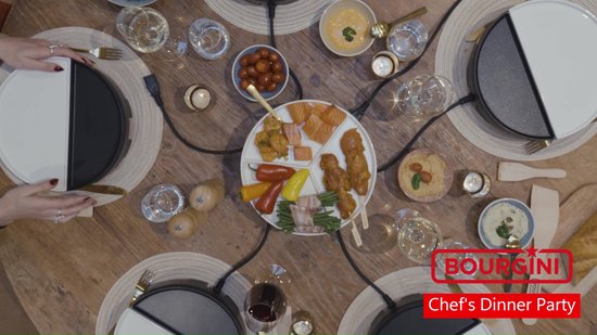 Bourgini Chef's Dinner Party Gourmetstel – 5 Personen – Bakplaat ...