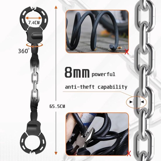 Handboeislot - Handboei slot - Voor elektrische step - Veligheid - Slot ...