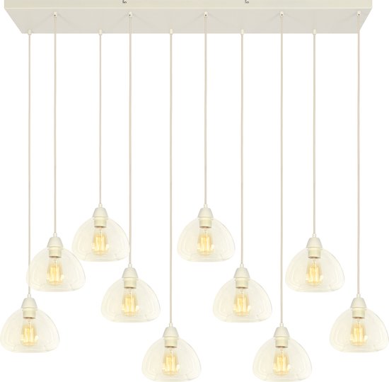 Light & Living - Hanglamp BISHO - 120x19x14cm - Wit | bol