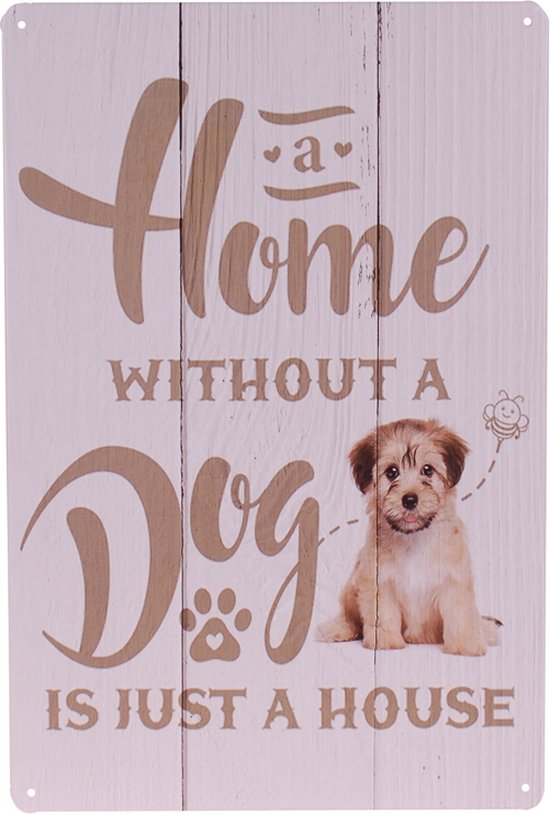 Metalen Plaatje - Puppy - Honden Slogan - 20x30cm | bol