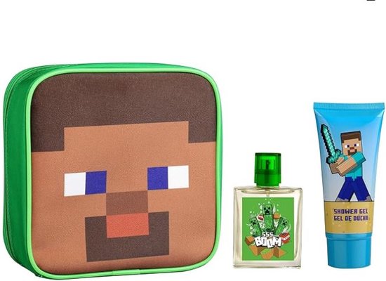 Minecraft toilettas gevuld - eau de toilette 50 ml & Shower Gel 100 ml ...