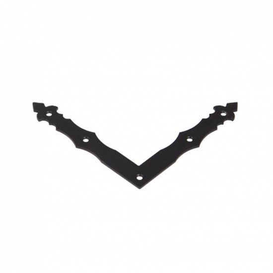 Decorative hoek/ Hoekbeugel/ Hoekijzer rustiek . Zwart lengte van 150mm ...