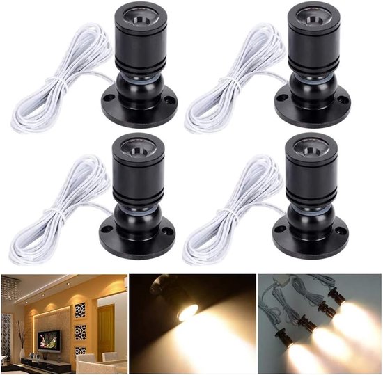 Set van 4 mini - led - inbouwspots - minispot - inbouwverlichting - led ...