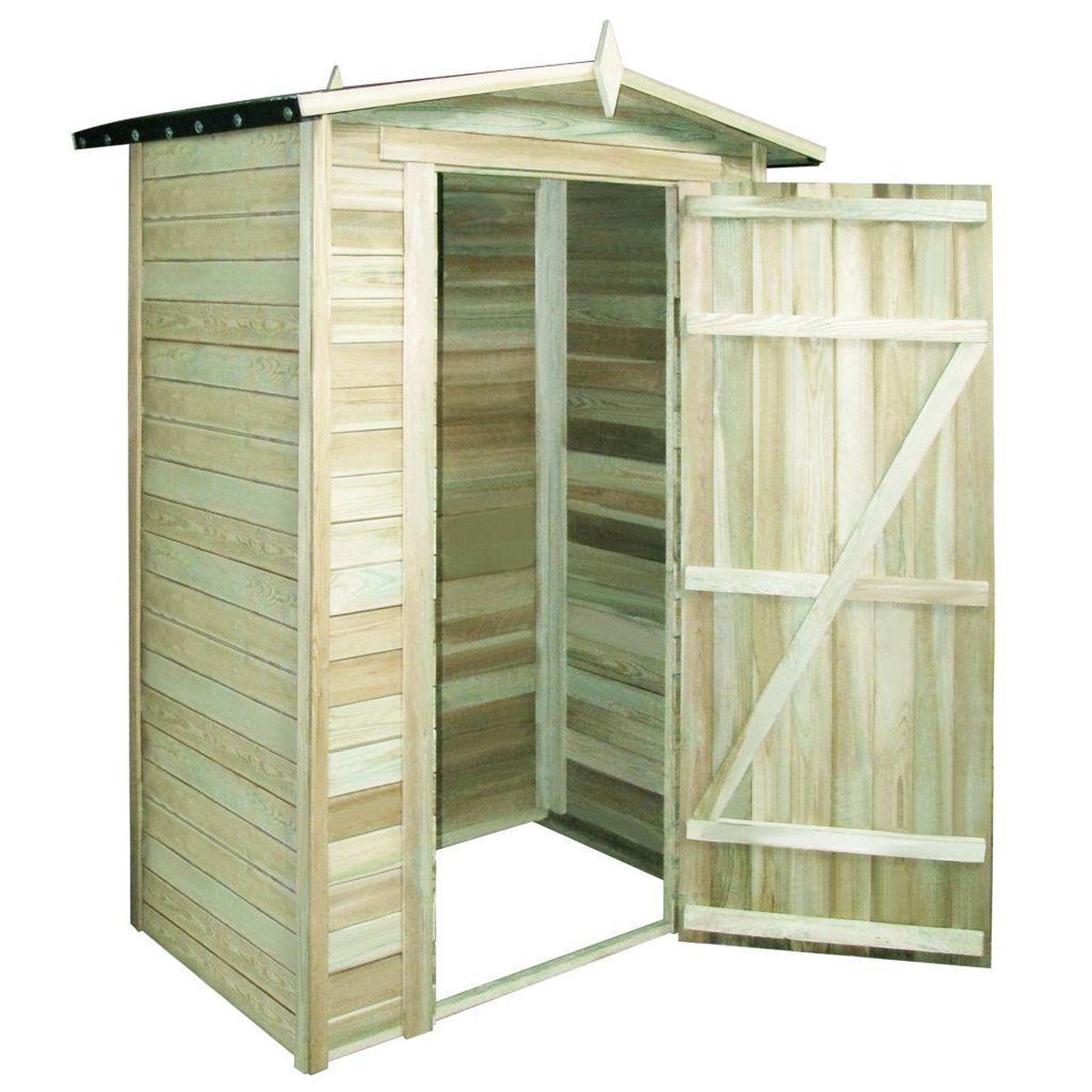 Tuinschuur Hout 150 x 100 x 210 cm / Houten Tuinhuis Schuur / Houten ...