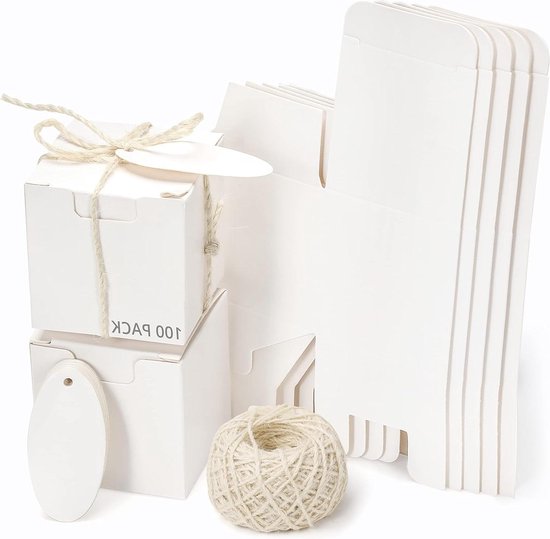 Witte Kartonnen Geschenkdoos 100 stuks - Eenvoudig te Monteren ...