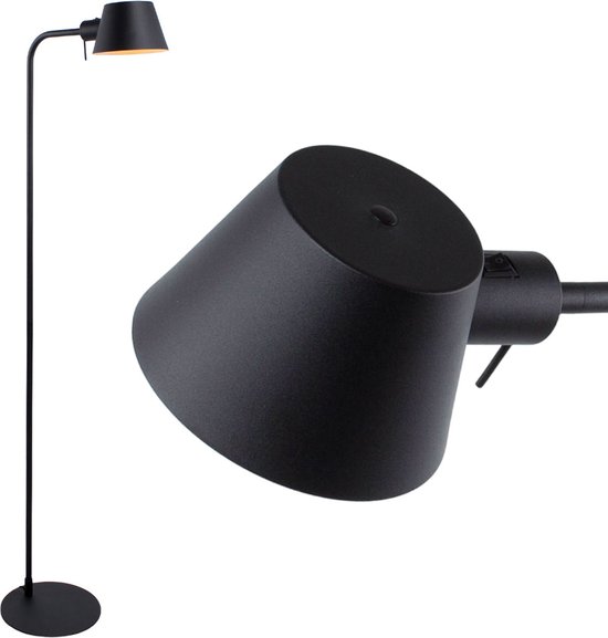 Minimalistische verstelbare leeslamp | 1 lichts | zwart | metaal | 140 ...