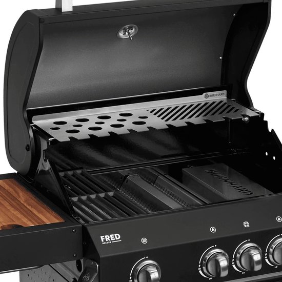 Roestvrij staal multifunctioneel warmhoudrooster voor gasgrill FRED Jr ...