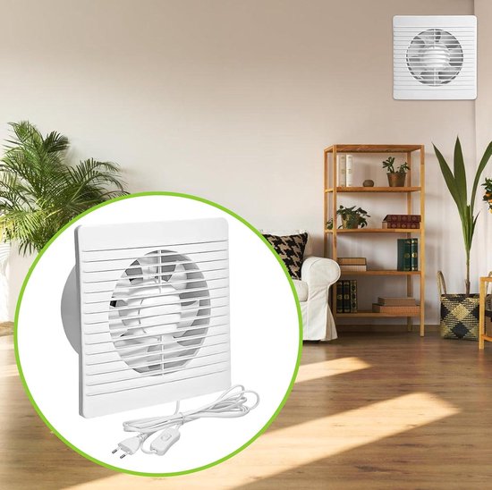 100mm Wall Mounted Ventilation Fan with Switch Noiseless Operation ...