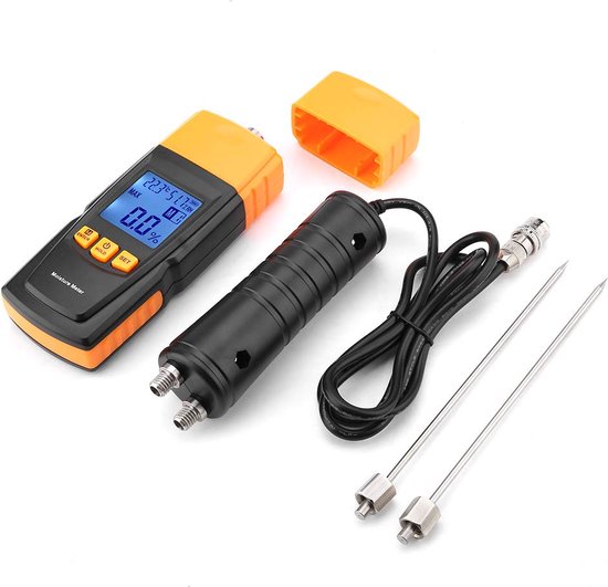 Digitale Vochtmeter voor Hout - Instelbare Houtvochtmeter - Meetbereik ...