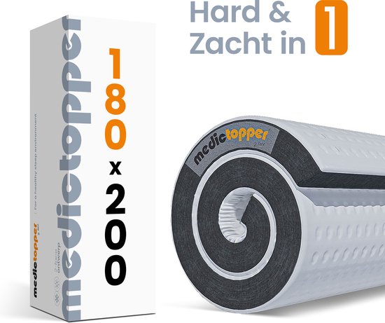 Premium Topper Matras 180x200 cm | Traagschuim Topper | Top Matras 180 ...