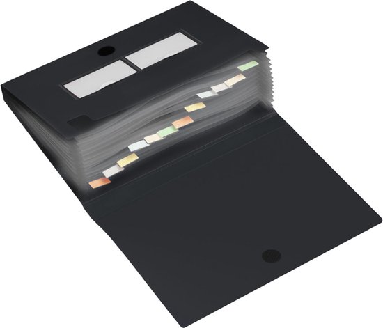 Documentenmap HF2 12 tabs A4, zwart | bol