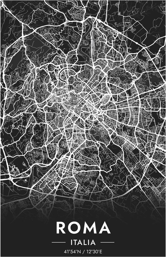 Rome Poster | Italie Poster | Zwart Poster | Stad Poster | Reis Poster ...