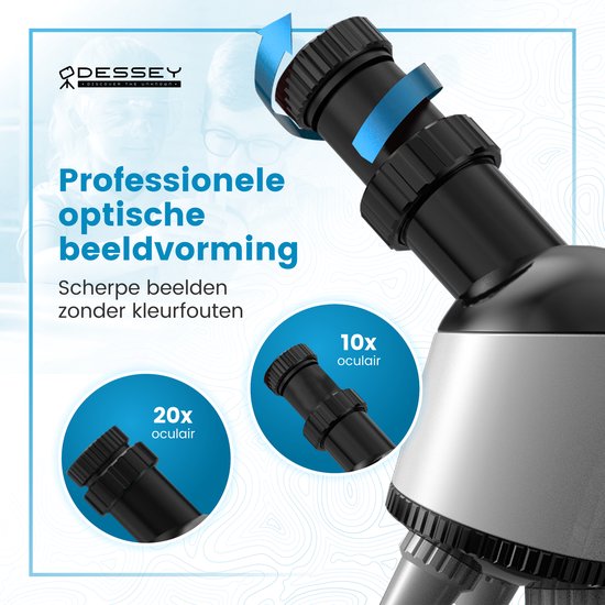 ODESSEY Microscoop - 1200X Vergroting - Met Werktafeltje & Preparaat ...