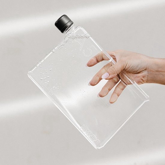 A5 platte waterfles die in je tas past, BPA-vrij, 750 ml | bol