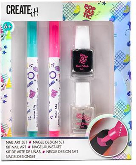 Create it! - Poptastic Nail design - Zwart - nagel design - nagellak ...