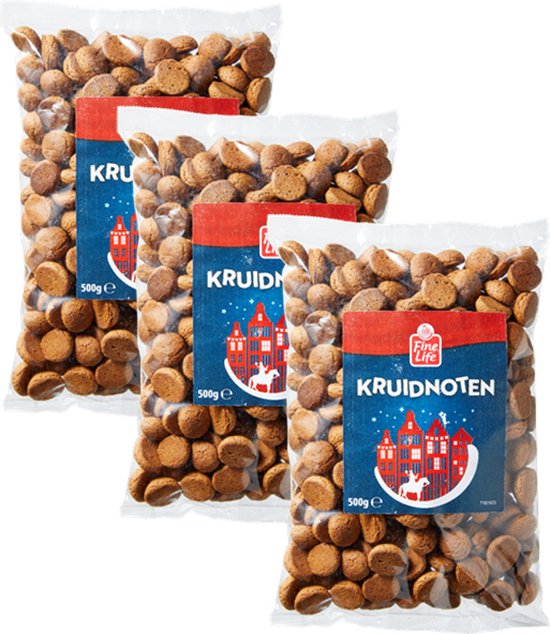 Fine Life - Kruidnoten - 3x500 gram - Sinterklaas Zoetwaren - Sint ...