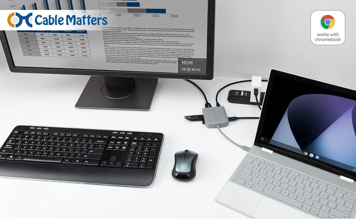 Cable Matters 201248-GRY 1 naar 5 Dockingstation - Works with ...