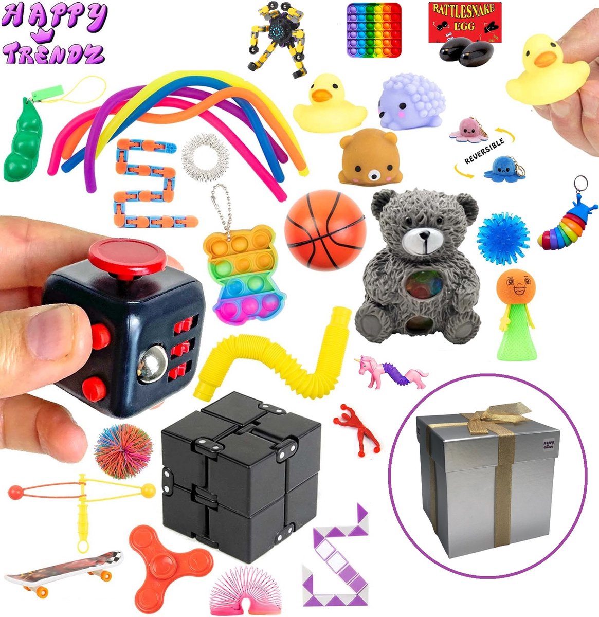 Happy Trendz® Fidget Mystery Box Deluxe pakket Groot - Cadeau Box luxe ...