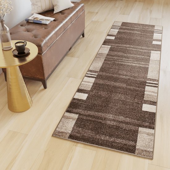 Tapiso Sari Tapijt Loper Bruin Woonkamer Rug Vloerkleed Maat- 120x1000 ...