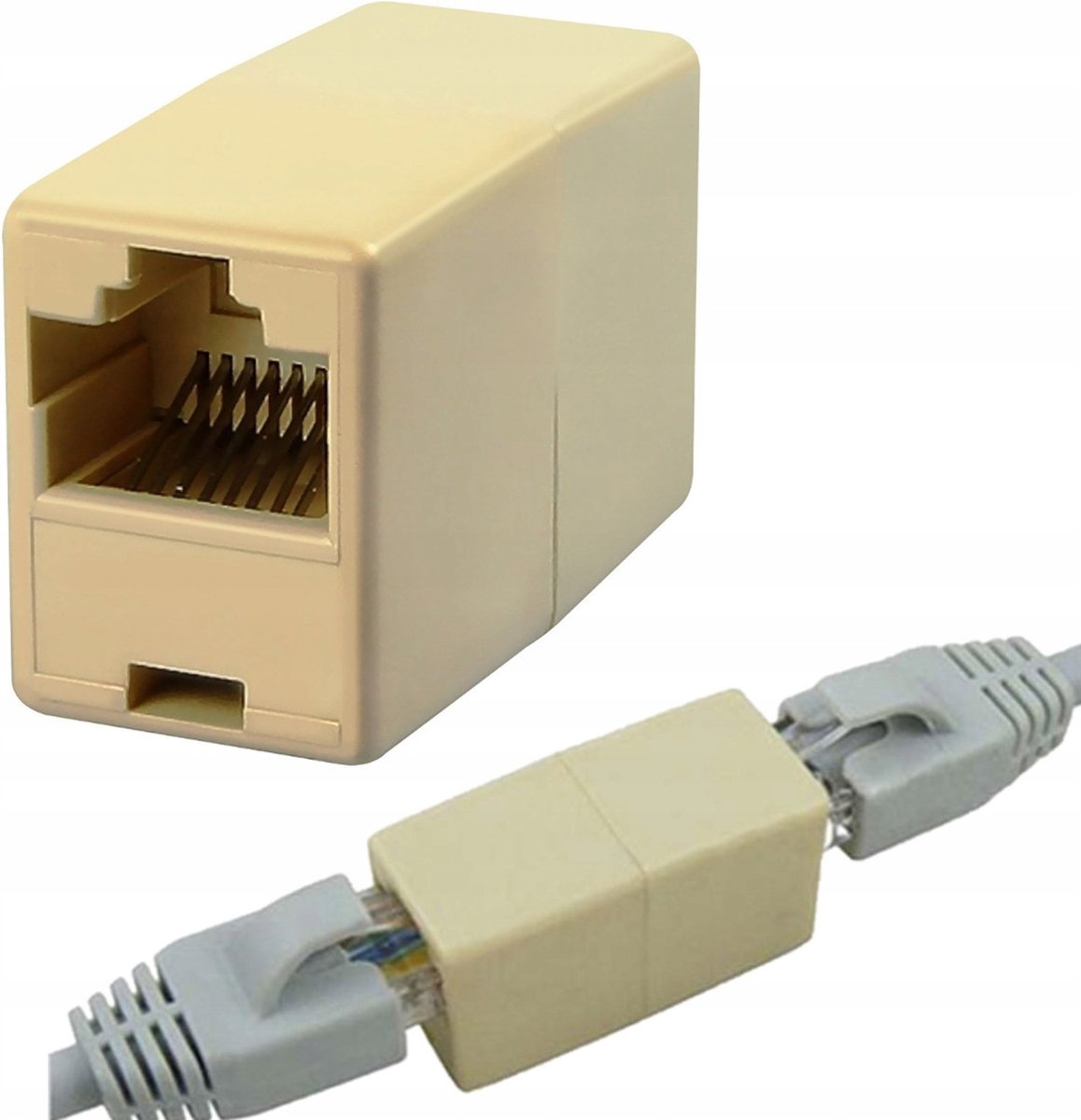 Koppelstuk RJ45 5e - Internetkabel Verlengstuk - Netwerk Verbinder ...