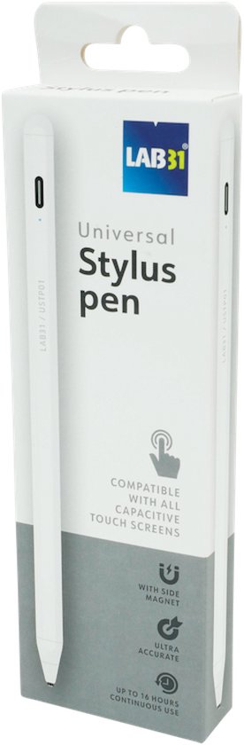 Lab31 Universele Styluspen 18 cm | Oplaadbaar | Magnetisch | Werkt op ...