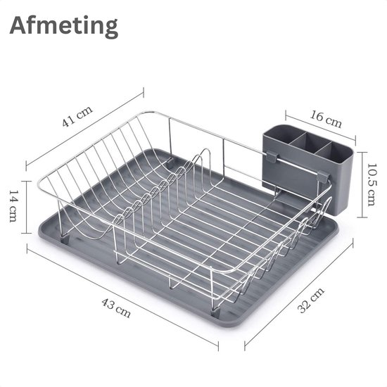 Posity - Afdruiprek - Afdruiprek met lekbak - Afwas - Droogrek afwas ...