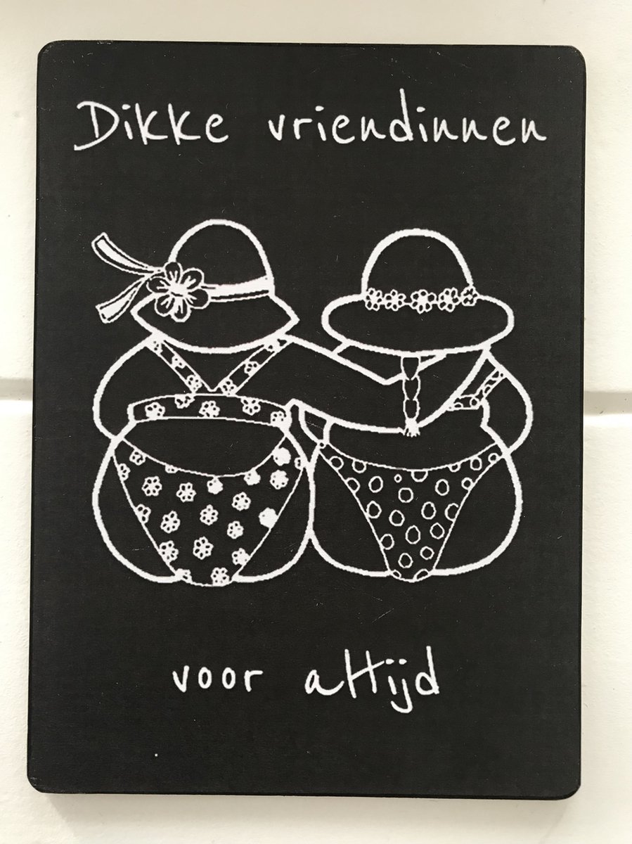 Tekstbord vriendinnen- dikke vriendinnen voor altijd - verjaardag ...