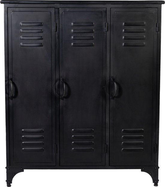 Industriële Lockerkast Bulky 3 Deuren - Zwart - Deukjeshoek ...