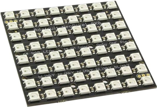 NeoPixel NeoMatrix 8x8 - 64 RGB LED Pixel Matrix - Adafruit 1487 | bol