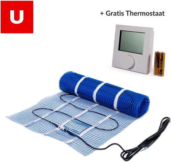 Zewotherm Elektrische vloerverwarmingsmat 4m2 / 600 Watt per m2 ...