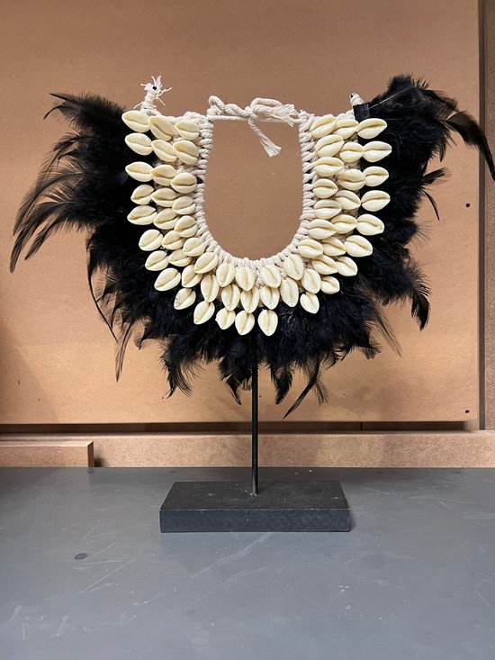 ornament met schelpen en veren zwart | bol.com