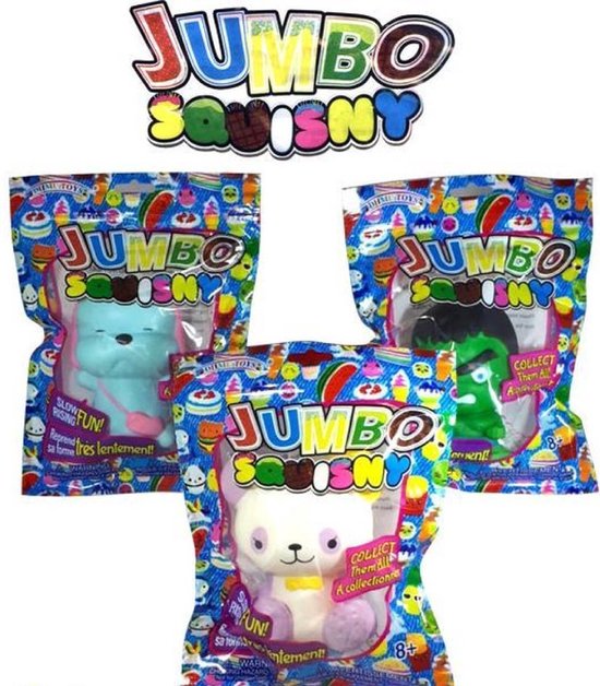 JUMBO Squishy Blue Monkey 15 cm | Squishies Sqeezy Squeezy Pop it ...