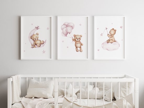 No Filter Babykamer posters set - 3 stuks - 21x30 cm (A4) - Kinderkamer ...