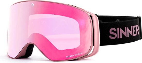 Sinner Olympia Matte Light Pink Ski Goggle - Skibril - Matte Roze - One ...