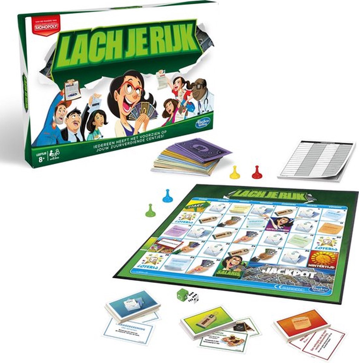 Bordspel - Lach je Rijk - Economische simulatie Spel - Hasbro ...