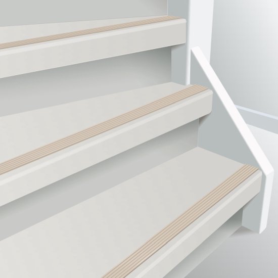 Anti slip trap strip zelfklevende tape - creme - rol 5 meter - 2,8cm | bol