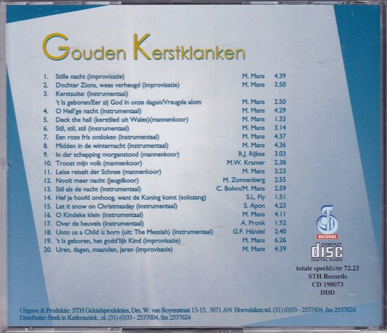 Gouden Kerstklanken - Martin Mans speelt en dirigeert, Martin Mans, diverse koren en... | bol.com