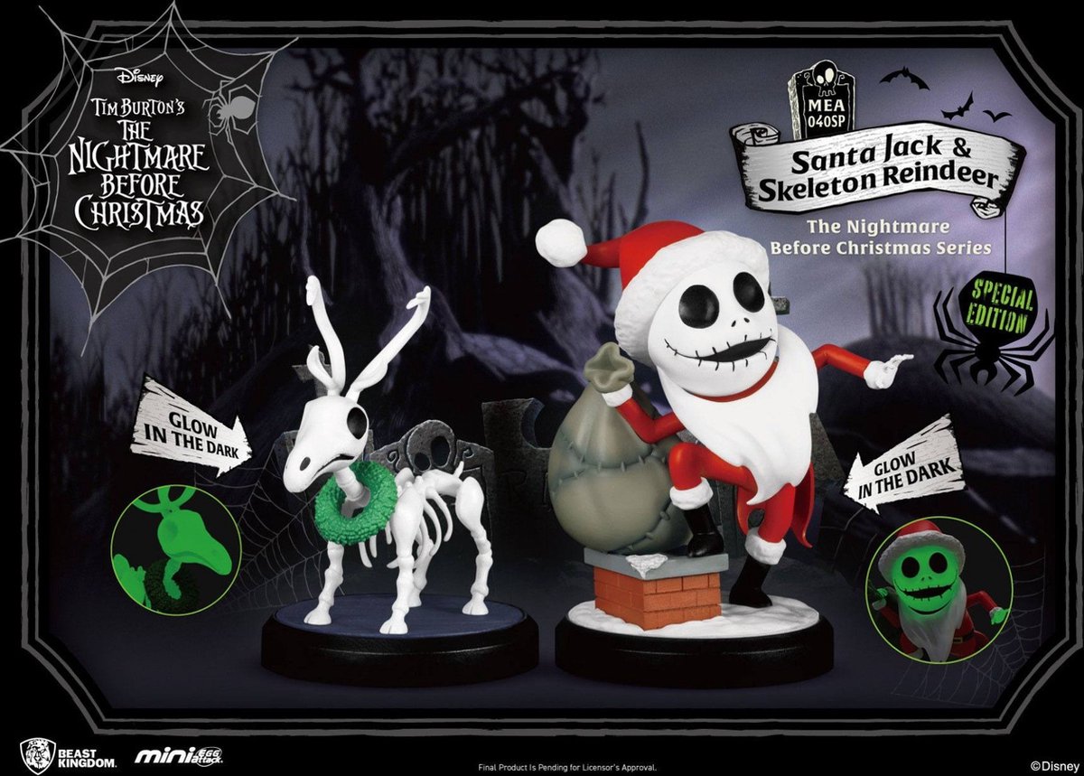 Beast Kingdom Santa Jack & Skeleton Reindeer 2-Pack - Mini Egg Attack ...