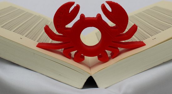 READSY – Porte Page – Crabe – Diamètre 2 cm – Petit – Rouge – Anneau de ...