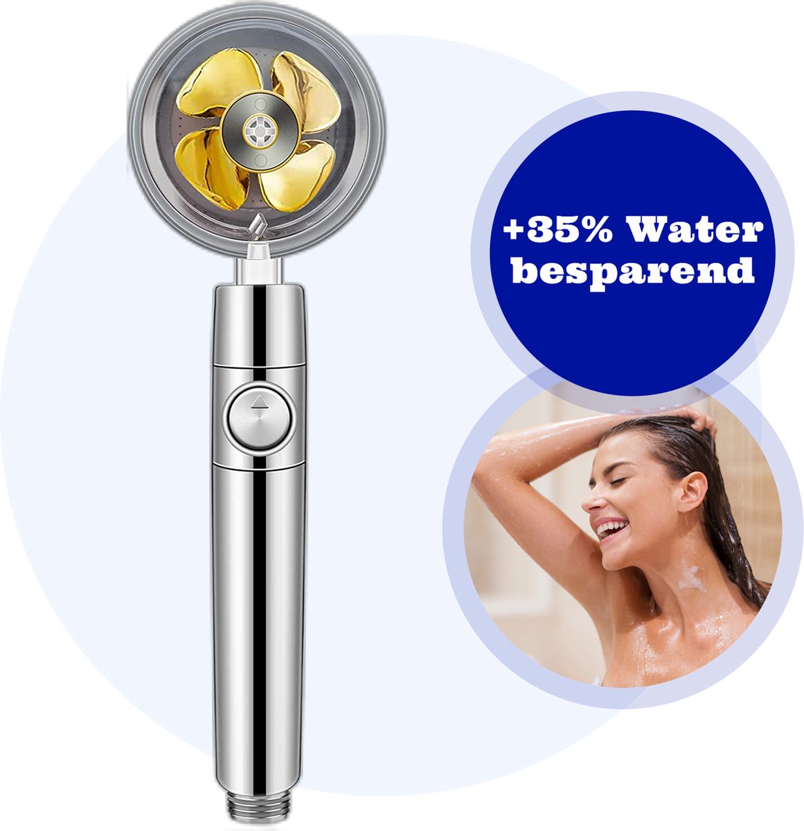 Waterbesparende Douchekop - Hoge druk waterbesparende handdouche ...