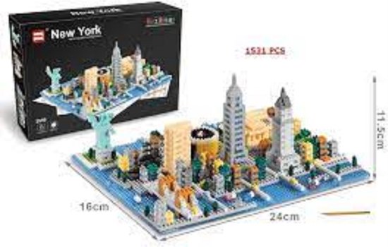 Miniblocks - bouwset / 3D puzzel - New York - micro-sized building ...