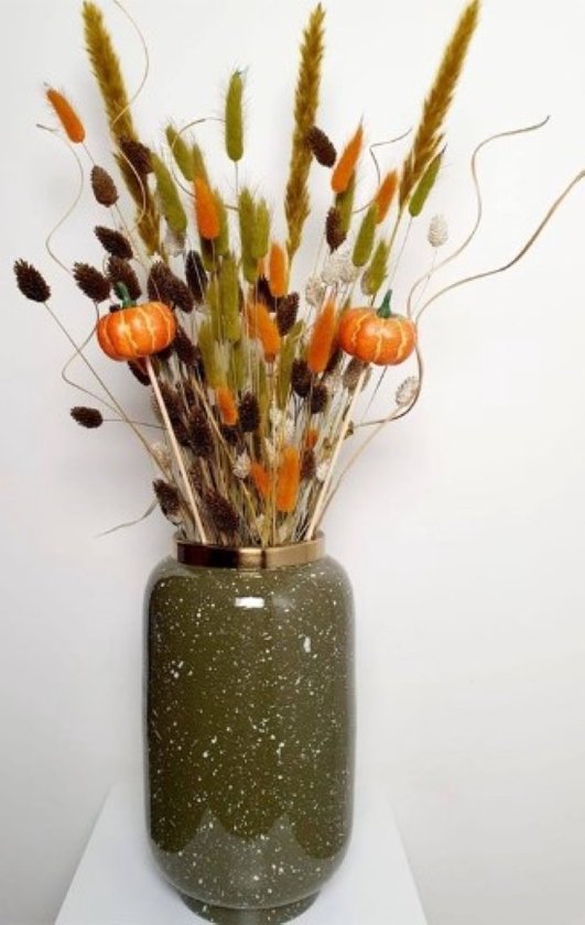 EXCLUSIEVE VAAS GROEN WIT GOUD - Light & Living vaas - Vaas groot ...