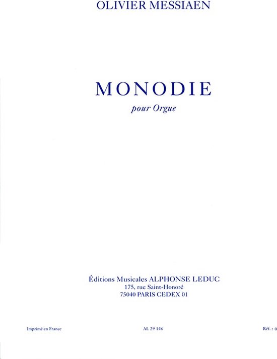 Monodie, Olivier Messiaen | 9790046291463 | Boeken | bol