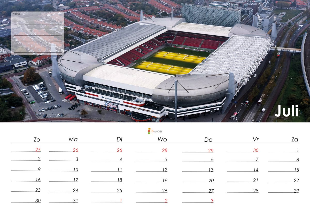 Eindhoven kalender 2023 | 35x24 cm | jaarkalender 2023 | Wandkalender ...