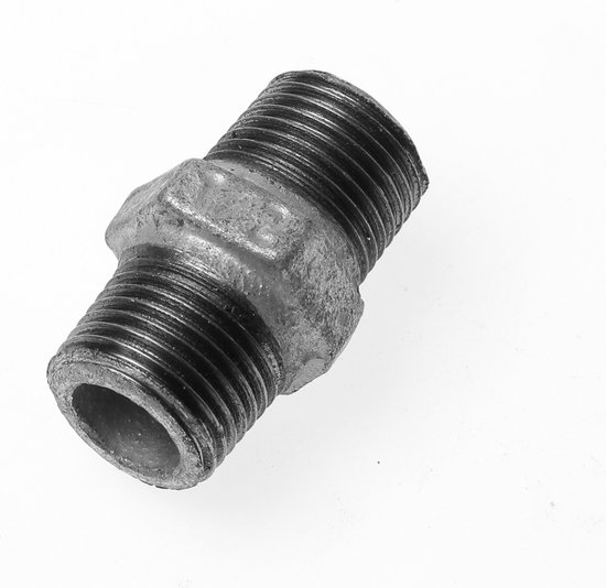 Nefit Ind Nr280 dubbele nippel met 2 x buitendraad 1/2 gegalvaniseerd | bol