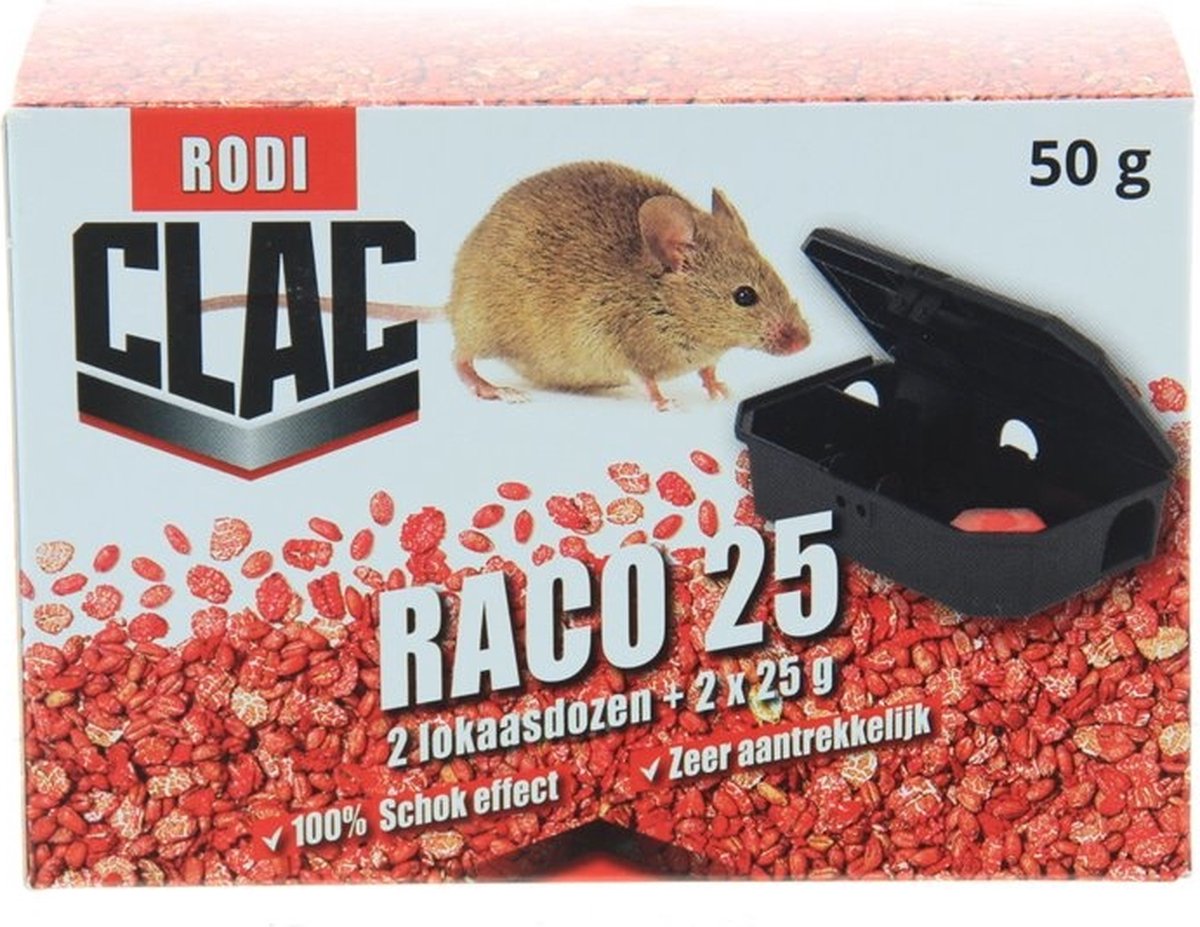 Rodi Clac Raco 25 gif tegen muizen met 2 voerstations | bol