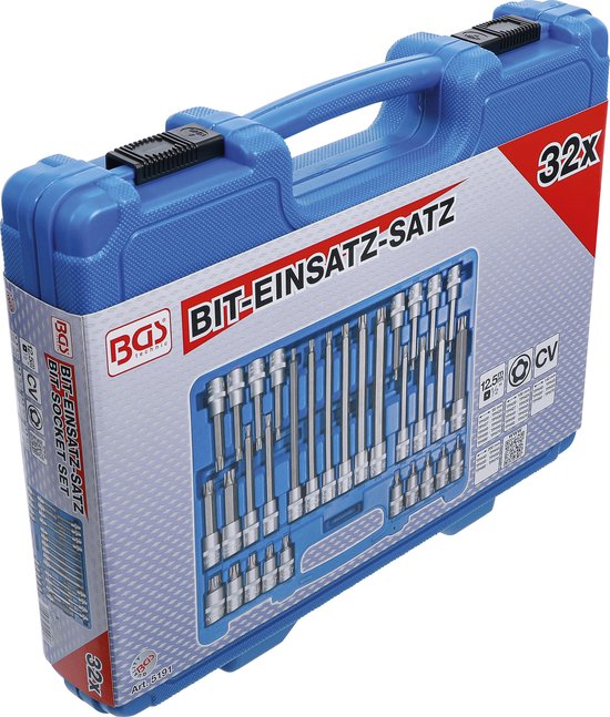 BGS Dopsleutelbitset 1/2 Torx Plus met boring TPS20 - TPS70, 32 delig | bol