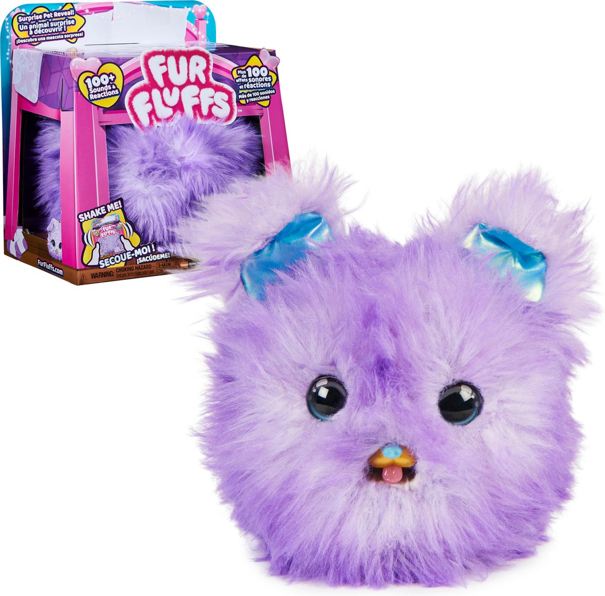Fur Fluffs - Interactieve Fluffy Knuffel - Paars | bol.com